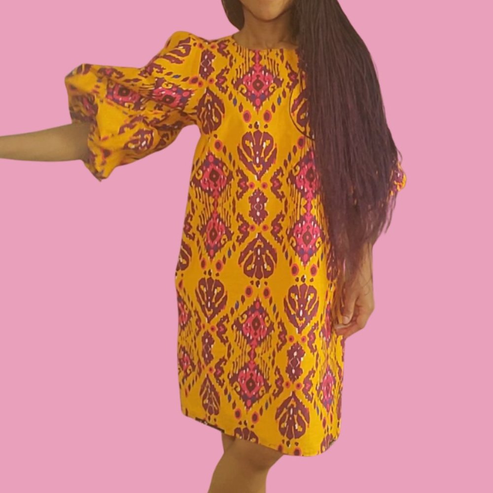 Sgtc African Print Abby Puff Dress - Gem